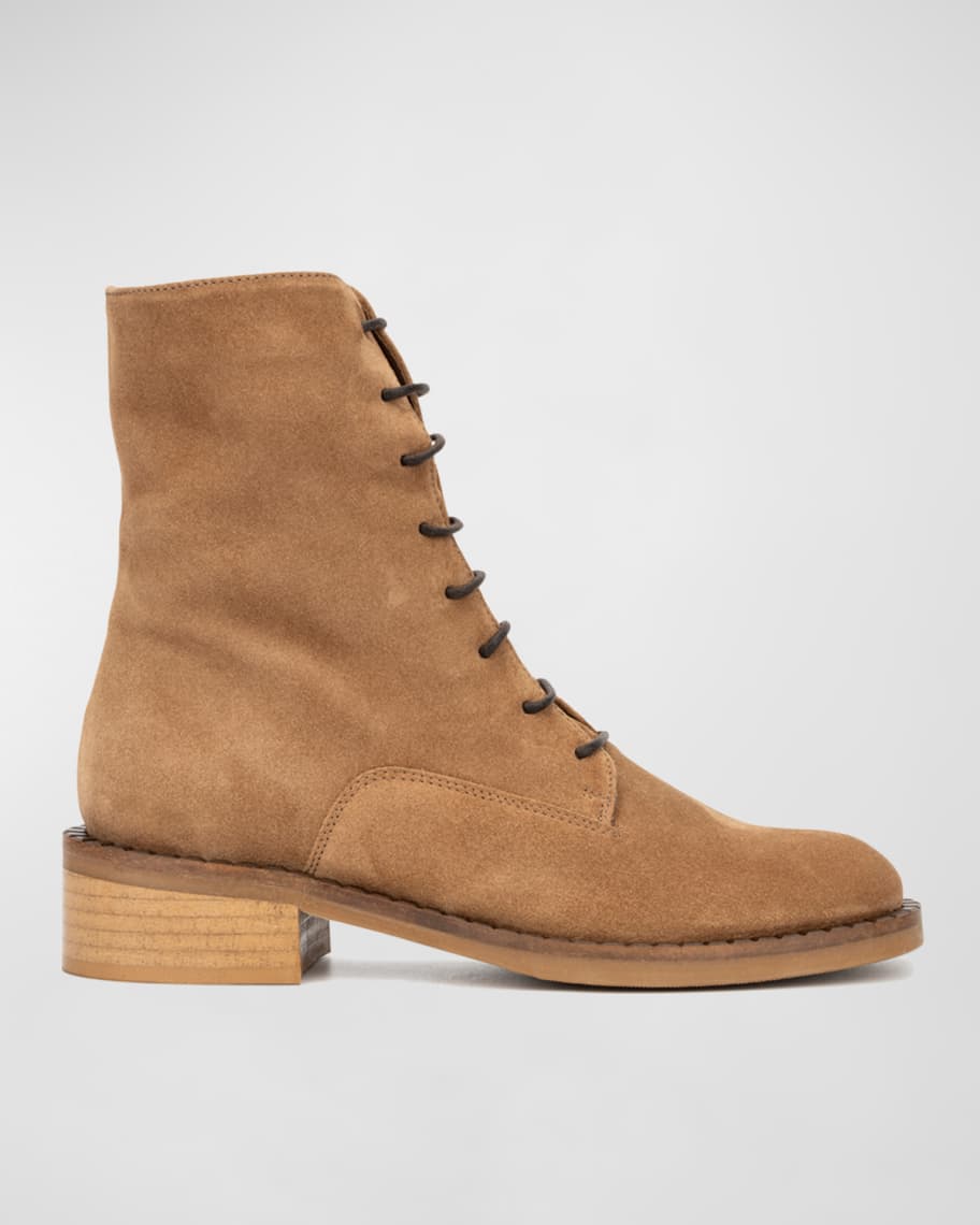Aquatalia Gianella Suede Lace-Up Boots | Neiman Marcus
