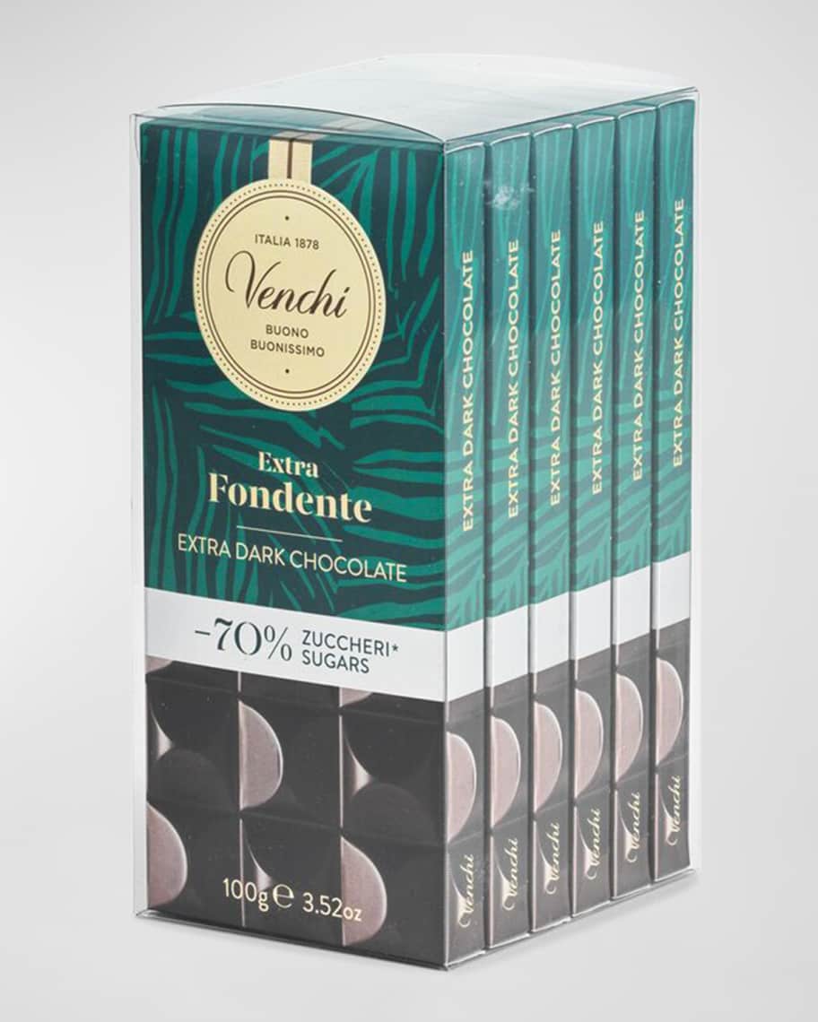 Venchi Case of Assorted Less Sugar Dark Chocolate Bars, 6 Count ...