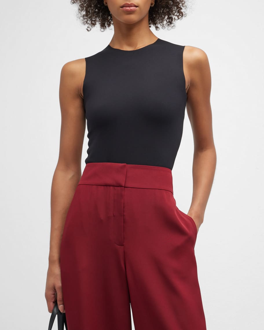 Commando Sleeveless Crewneck Neoprene Bodysuit | Neiman Marcus