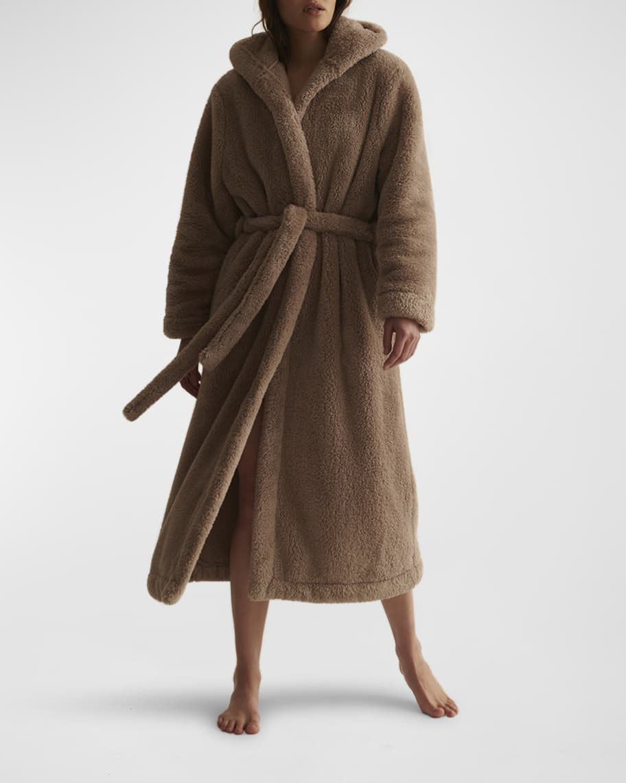 Skin Wynter Hooded Recycled Polyester Robe | Neiman Marcus