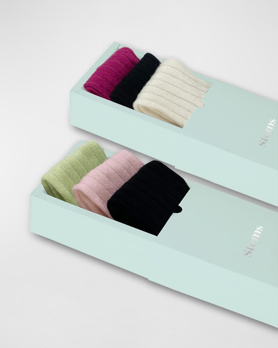 Stems Ribbed Lux Cashmere Socks 6-Pack | Neiman Marcus