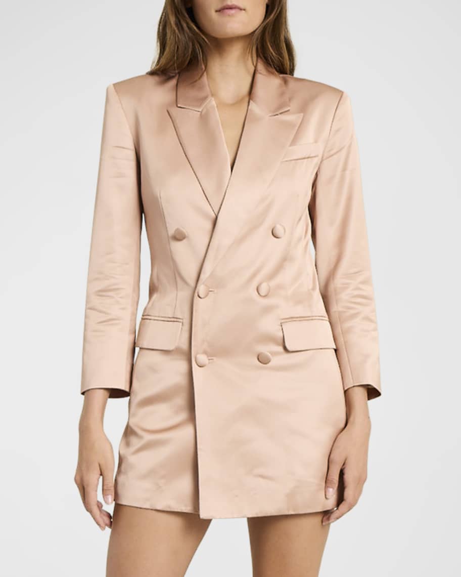 A.L.C. Jayden Satin Mini Blazer Dress | Neiman Marcus