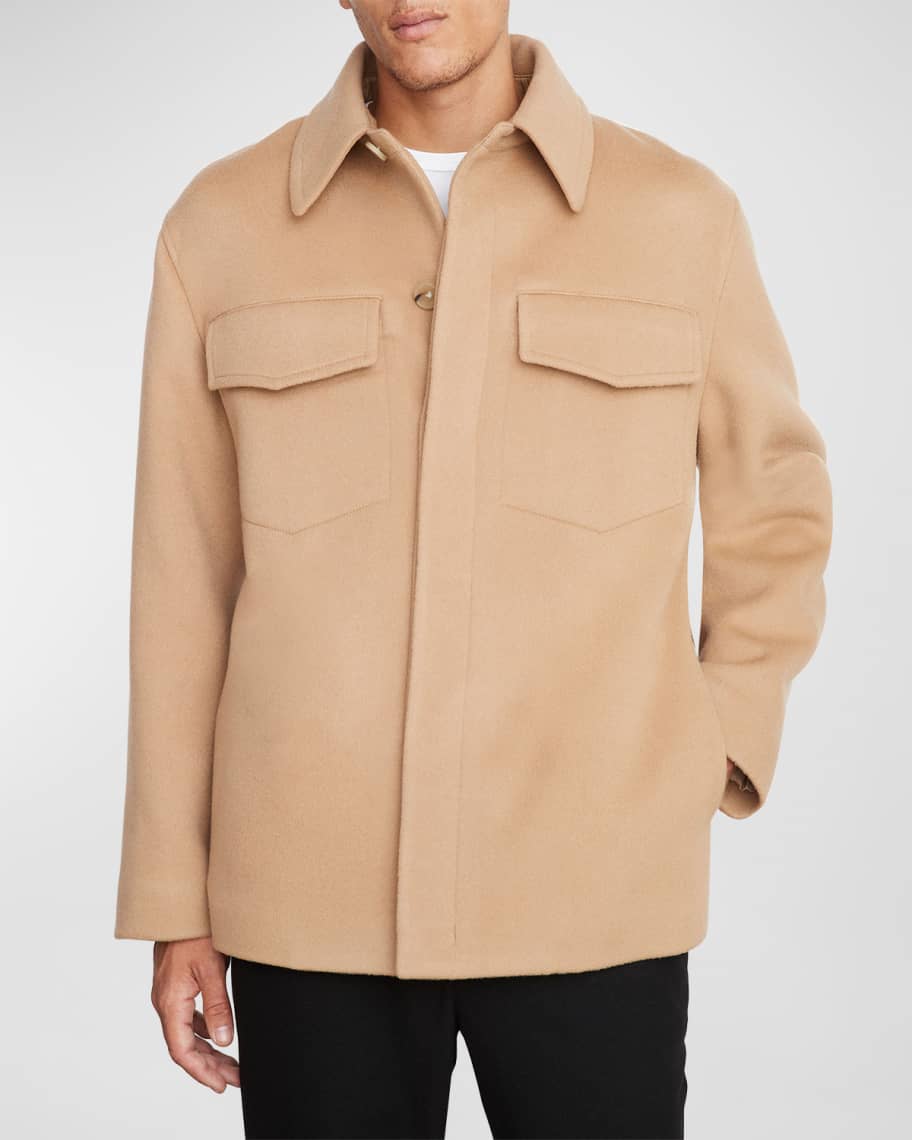 Vince Men's Splittable Wool Shirt Jacket | Neiman Marcus