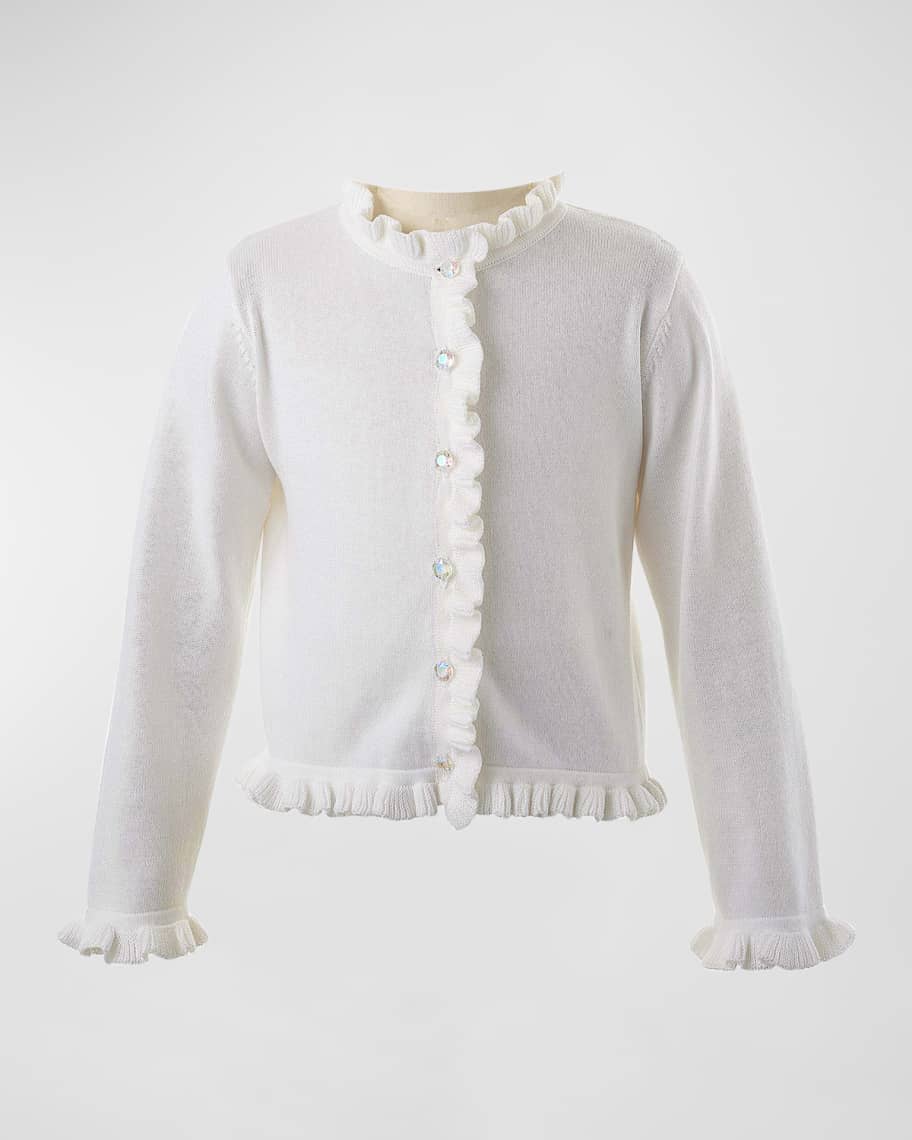 Rachel Riley Girl's Frill Cardigan, Size 2-10 | Neiman Marcus