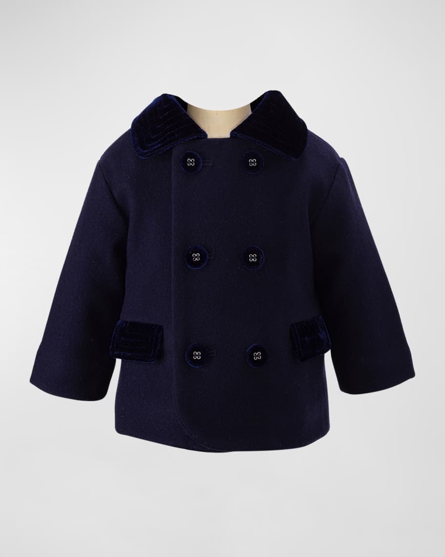Rachel Riley Boy's Double Breasted Coat, Size 6M-24M | Neiman Marcus