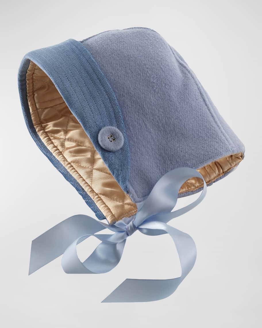Rachel Riley Boy's Classic Wool Bonnet with Straps | Neiman Marcus