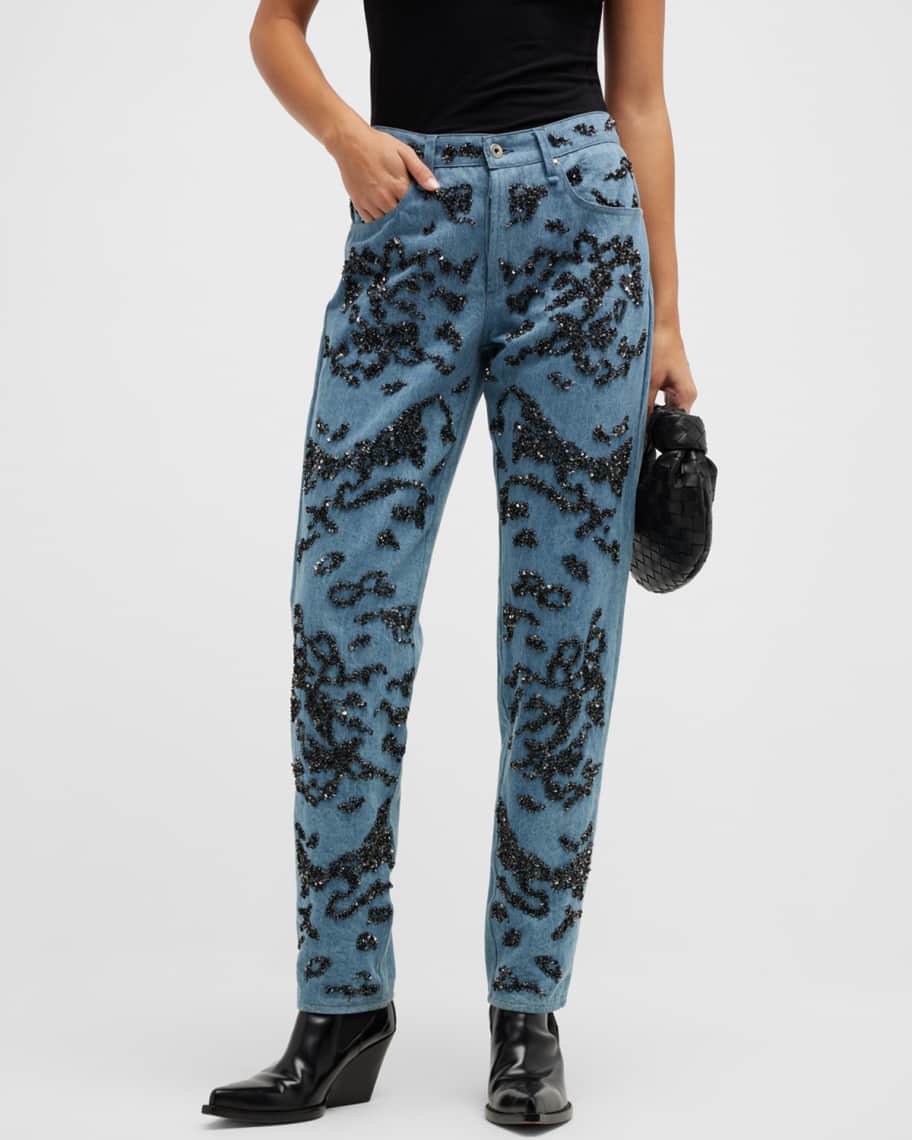 Rag & Bone Rosa Sequined Boyfriend Jeans | Neiman Marcus