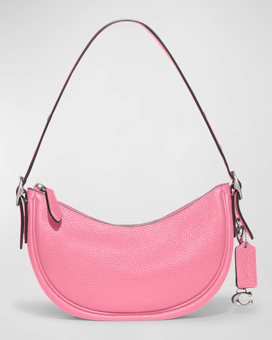 Coach Luna Zip Pebble Leather Shoulder Bag | Neiman Marcus