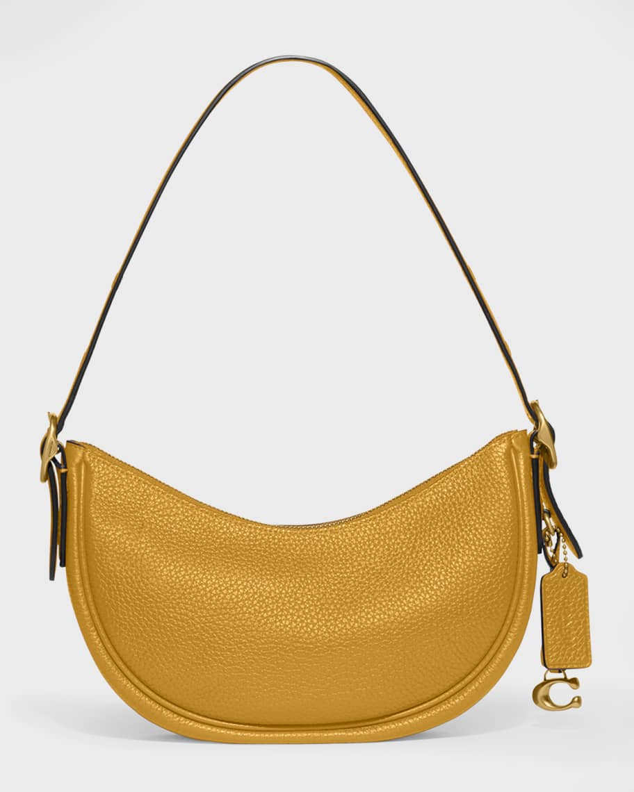 Coach Luna Zip Pebble Leather Shoulder Bag | Neiman Marcus