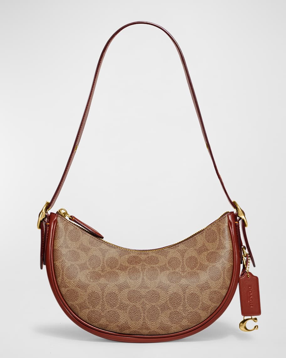 Coach Luna Signature Coated Canvas Shoulder Bag | Neiman Marcus