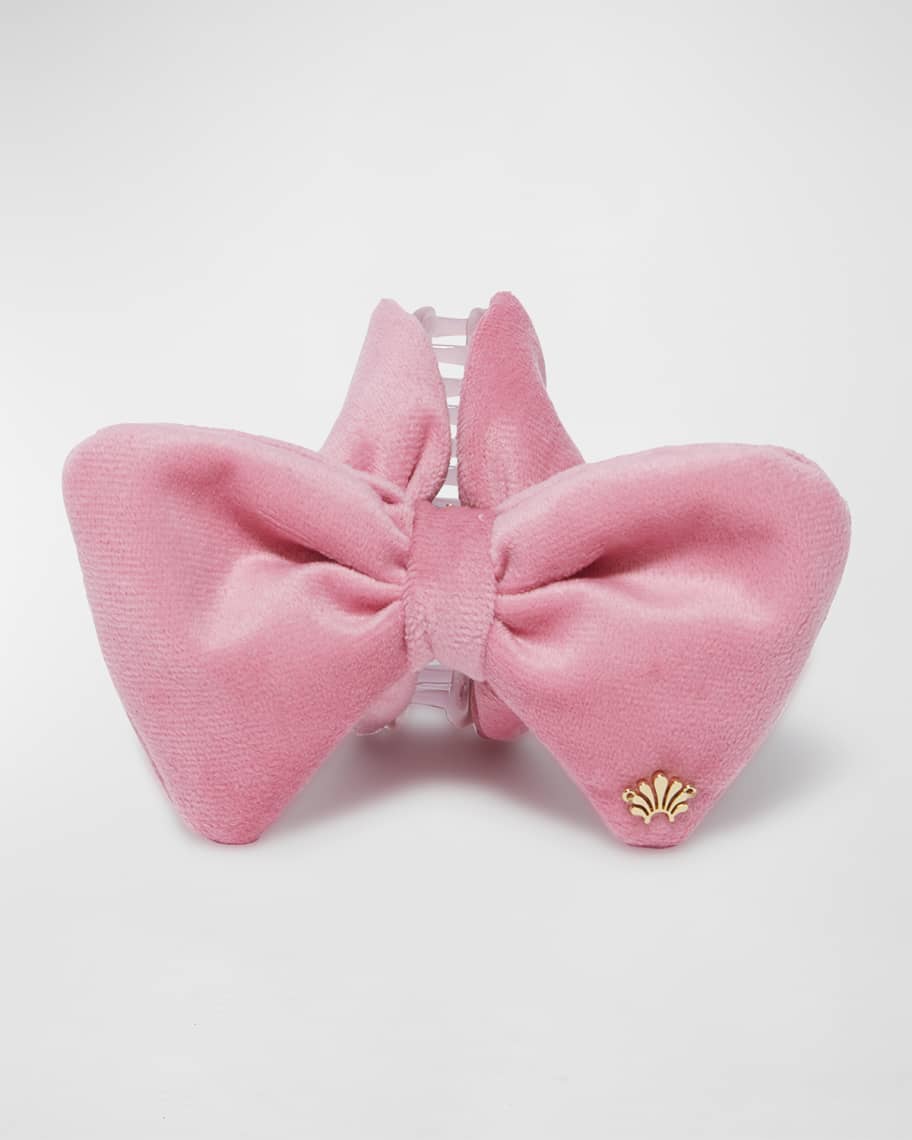 Lele Sadoughi Velvet Simone Bow Claw Clip | Neiman Marcus