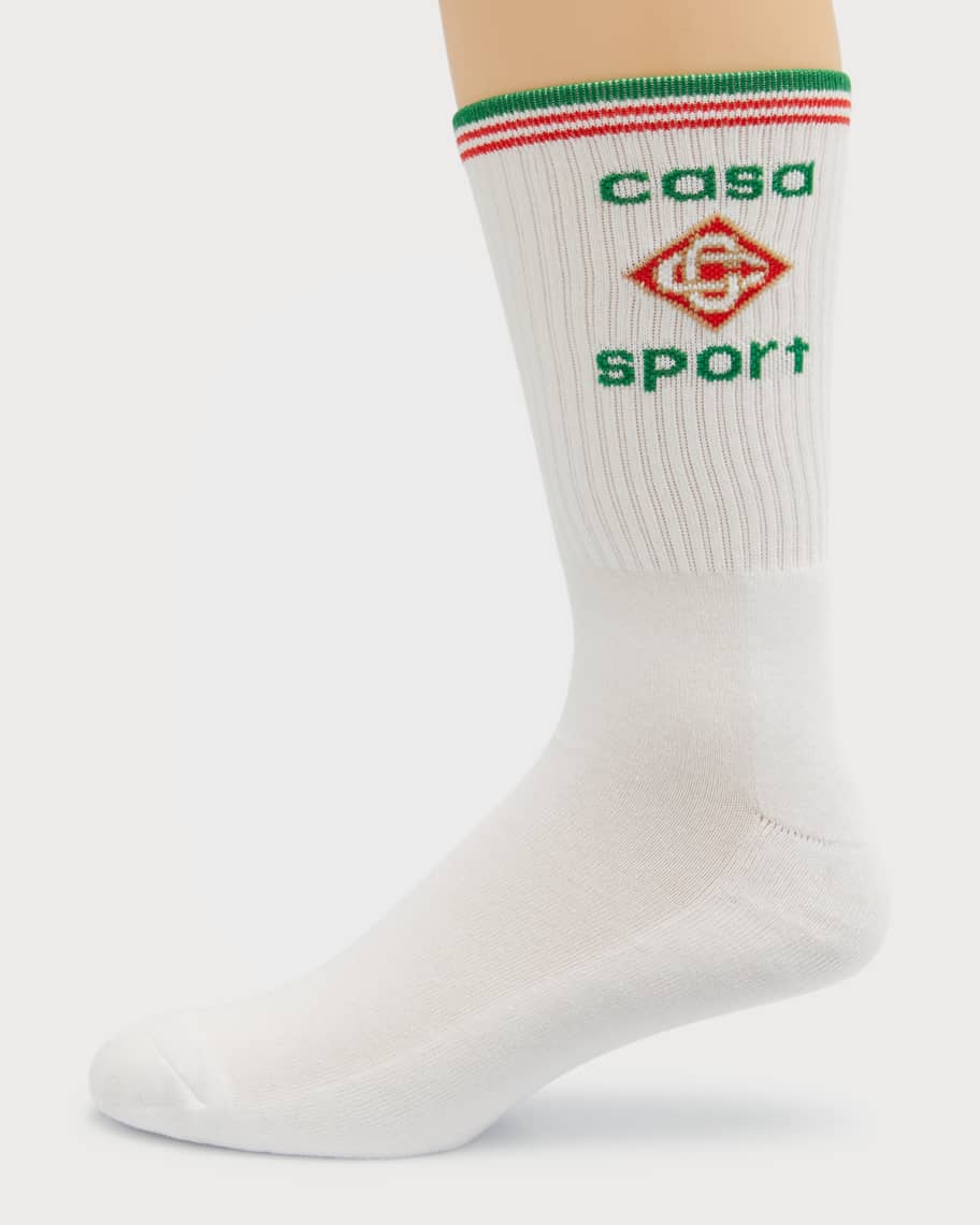 CASABLANCA Men's Casa Sport Crew Socks | Neiman Marcus