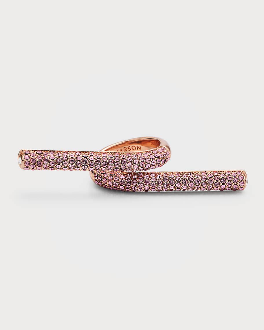 DEMARSON Full Pave Onka Ring in Blush | Neiman Marcus