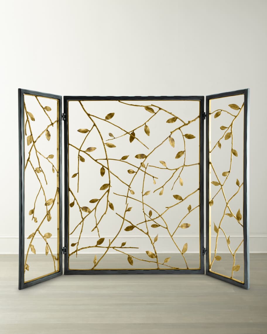 Michael Aram Twig and Leaf Fire Screen | Neiman Marcus
