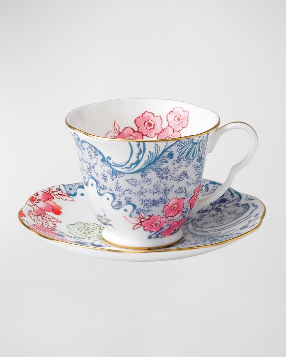 Wedgwood Butterfly Bloom Tecup & Saucer Set | Neiman Marcus