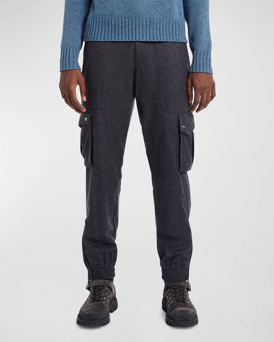 TEDDY VONRANSON Men's Doran Wool-Blend Cargo Pants | Neiman Marcus