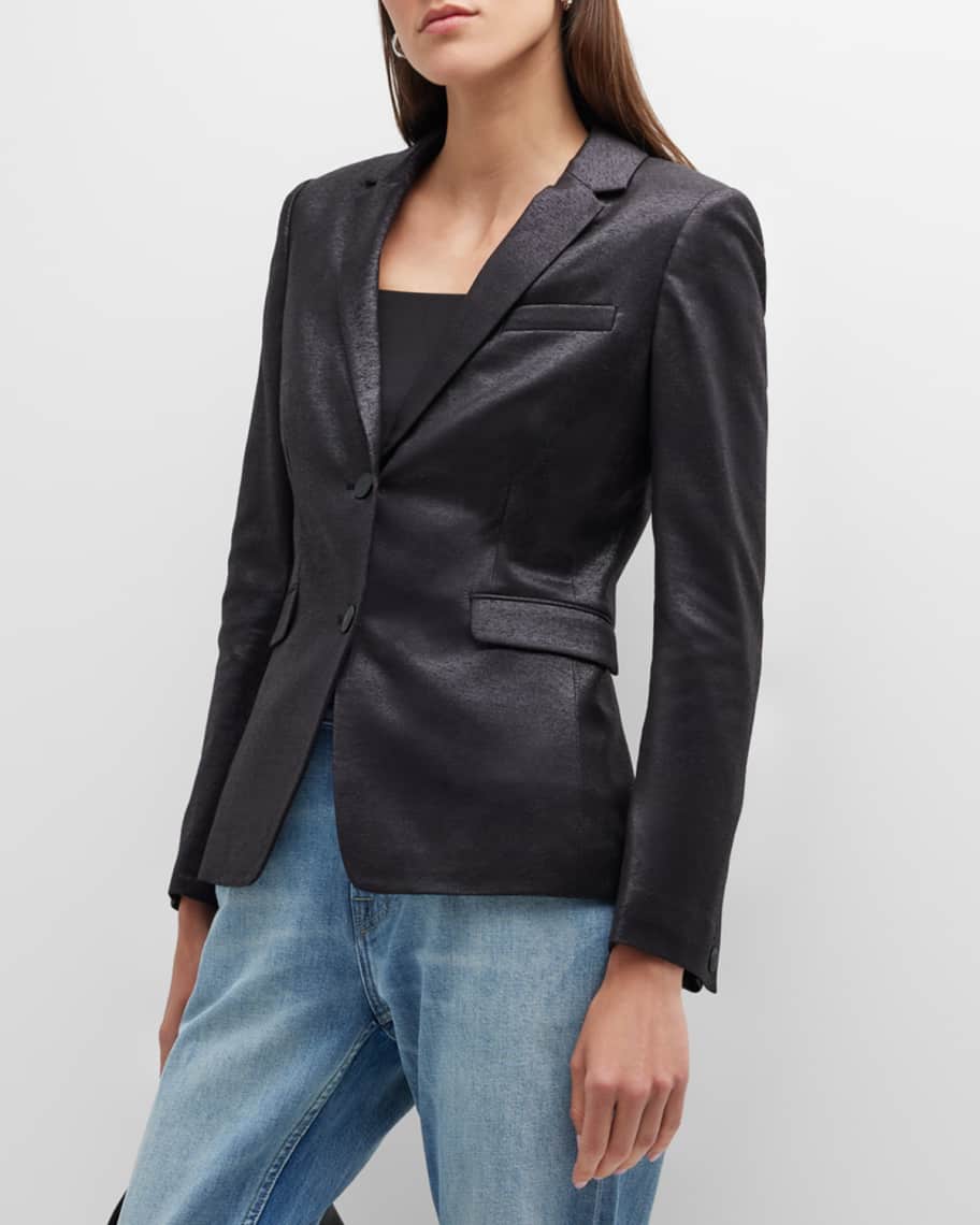 Rag & Bone Razor Shiny Shrunken Blazer | Neiman Marcus