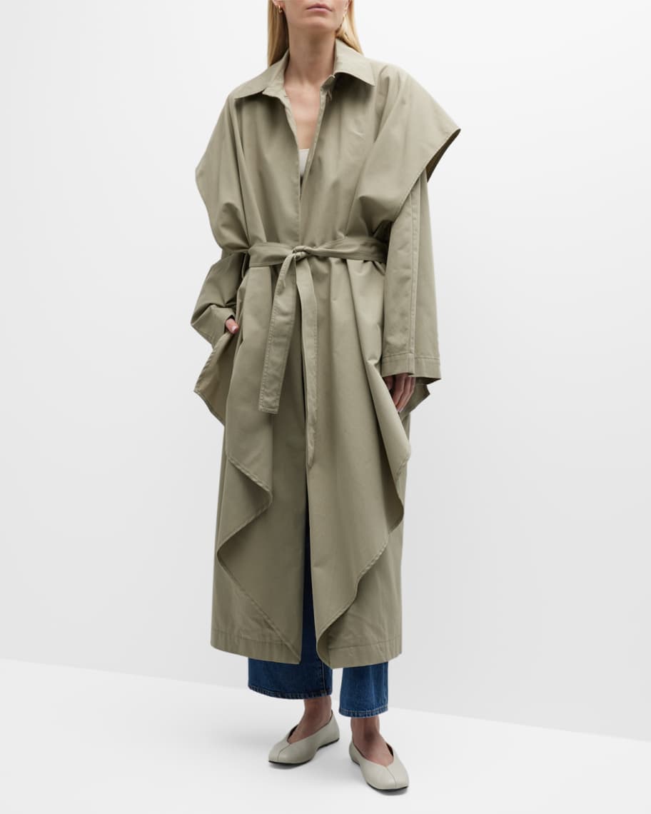 Toteme Layered Cotton Cupro Trench | Neiman Marcus