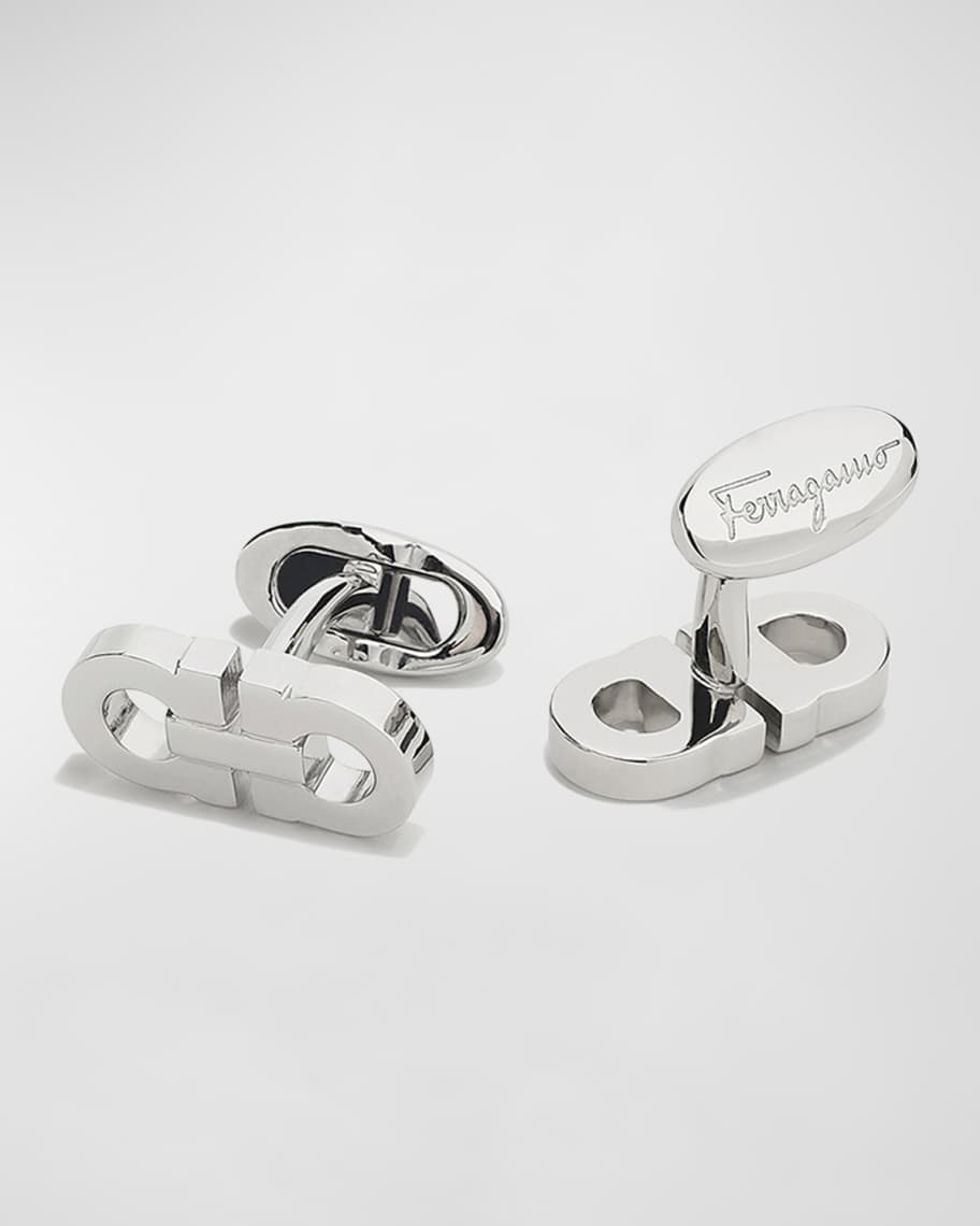Ferragamo Men's Double Gancini Cufflinks | Neiman Marcus