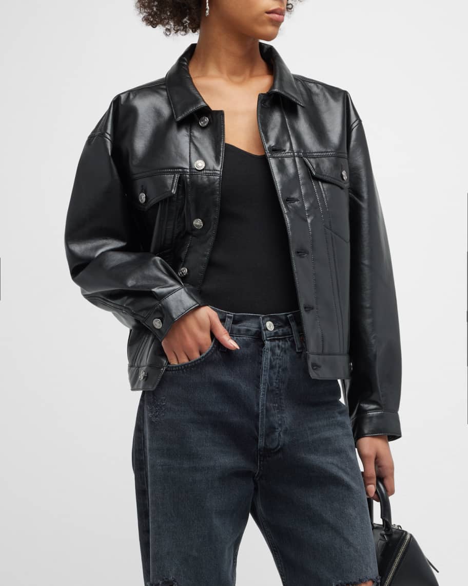 AGOLDE Charli Recycled Leather Jacket | Neiman Marcus