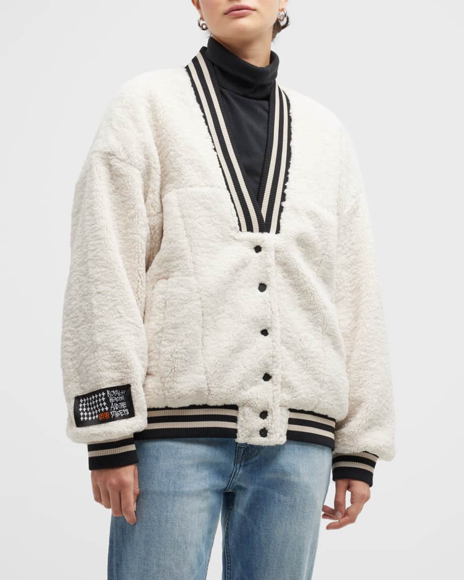 Ksubi Fuzzy V-Neck Bomber Jacket | Neiman Marcus