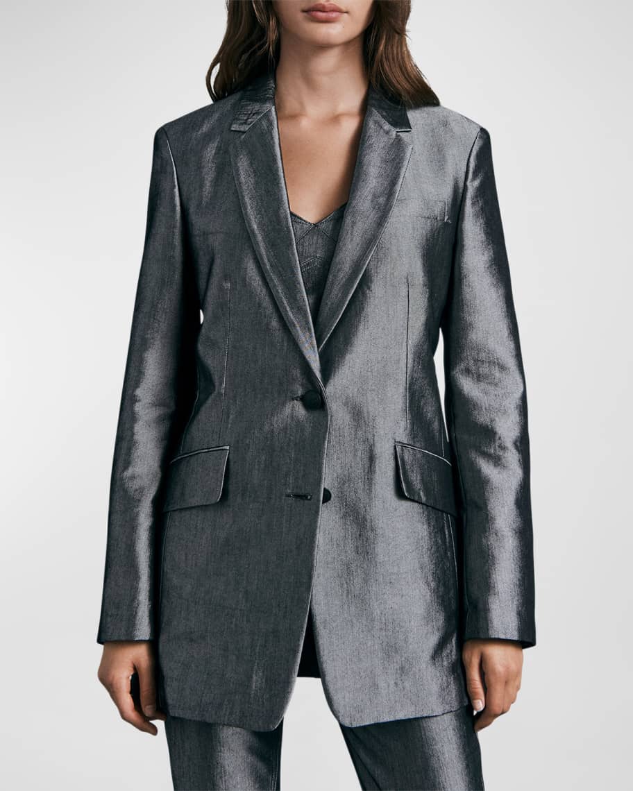 Rag & Bone Charles Metallic Blazer | Neiman Marcus