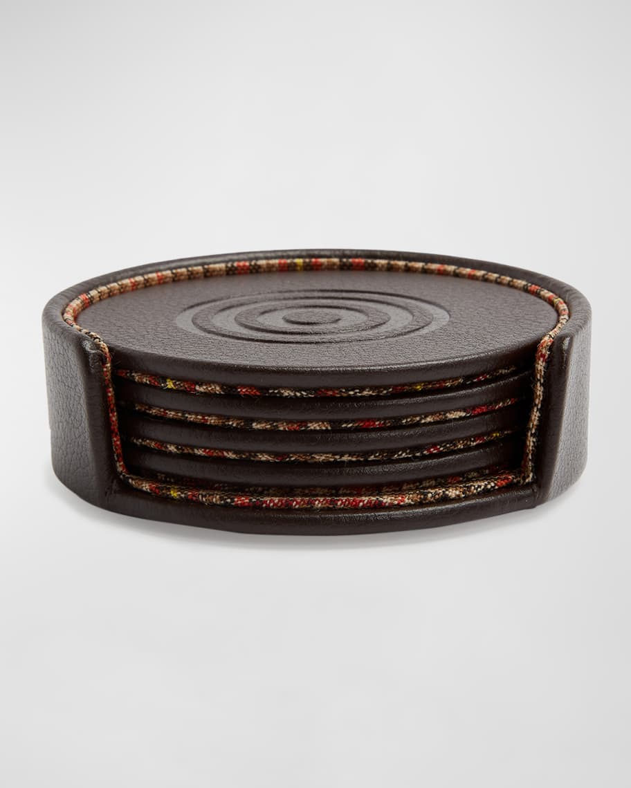 WOLF X WM Brown 4-Piece Coaster Set | Neiman Marcus