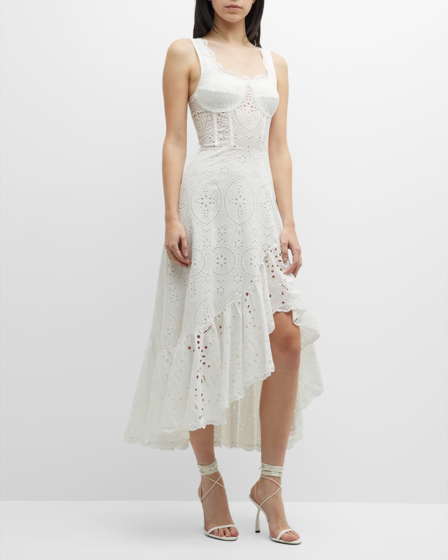 CHARO RUIZ IBIZA Aurora Broderie Anglaise Long Strapless Dress | Neiman ...