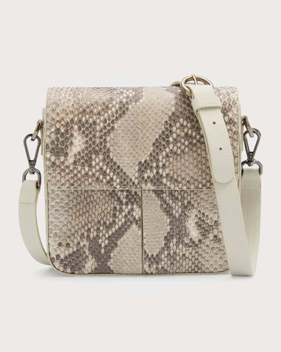 Maria Oliver Olivia Python Messenger Crossbody Bag | Neiman Marcus