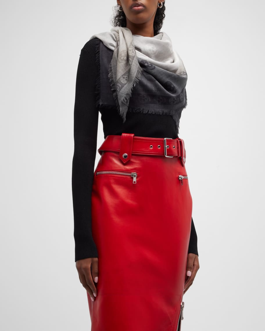 Alexander McQueen Moon & Skull Modal-Silk Scarf | Neiman Marcus