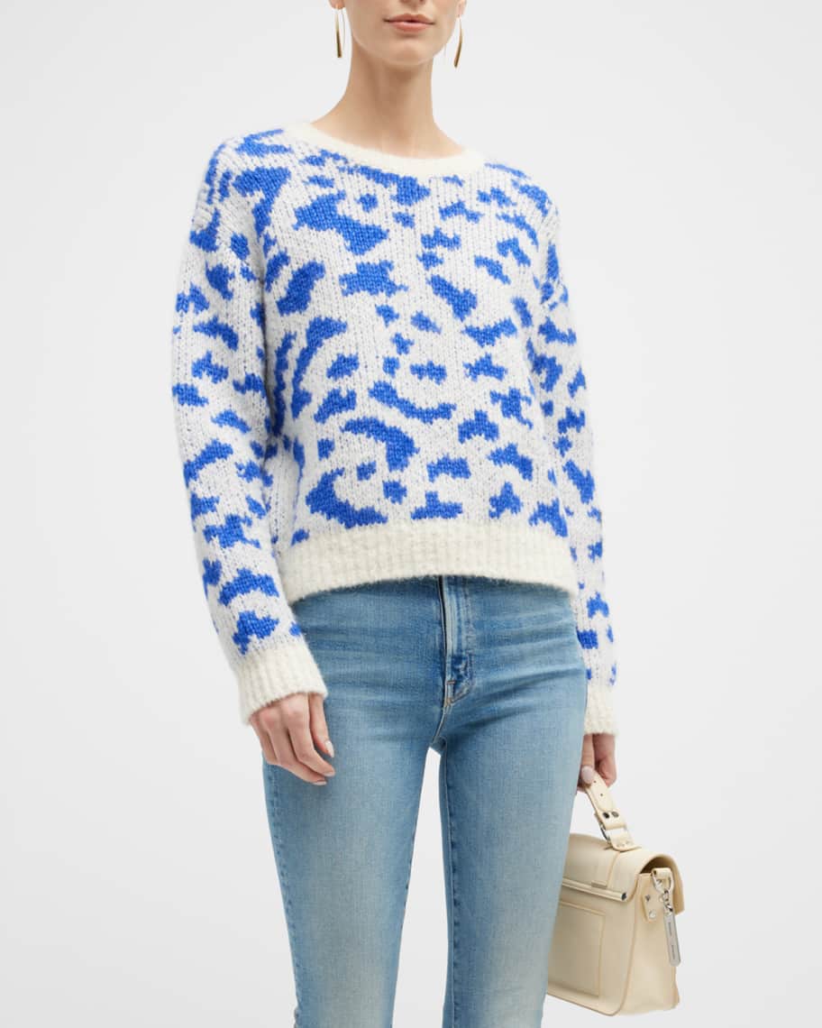 MOTHER The Crop Jumper Alpaca Sweater | Neiman Marcus