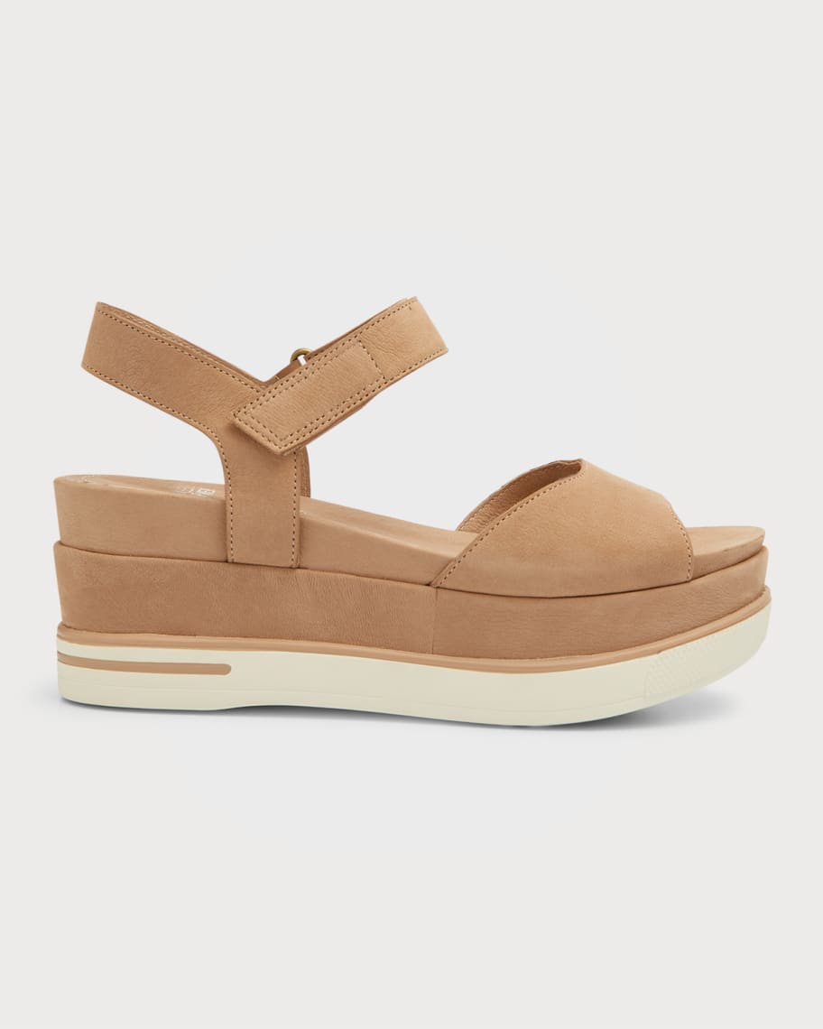 Eileen Fisher Beck Beck Nubuck Platform Sandals | Neiman Marcus