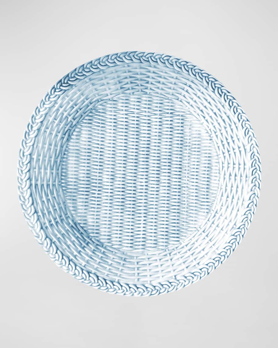 Les Ottomans Wicker Handpainted Plate Blue, Set of 4 | Neiman Marcus
