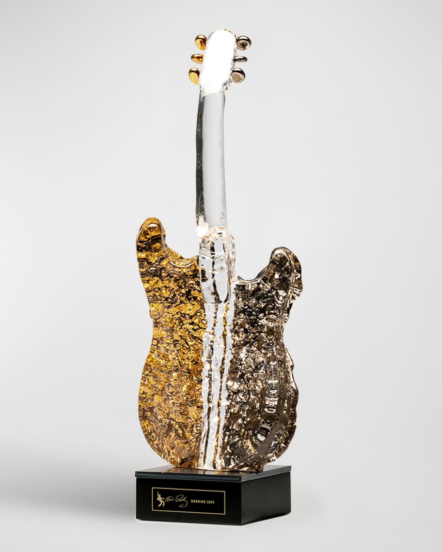 Kosta Boda "Elvis Presley: Burning Love" Limited Edition Crystal Guitar ...