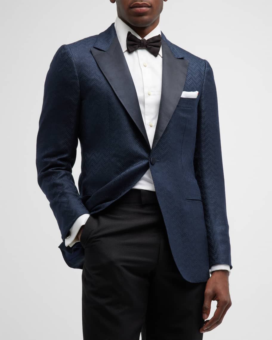 Kiton Men's Chevron Dinner Jacket | Neiman Marcus