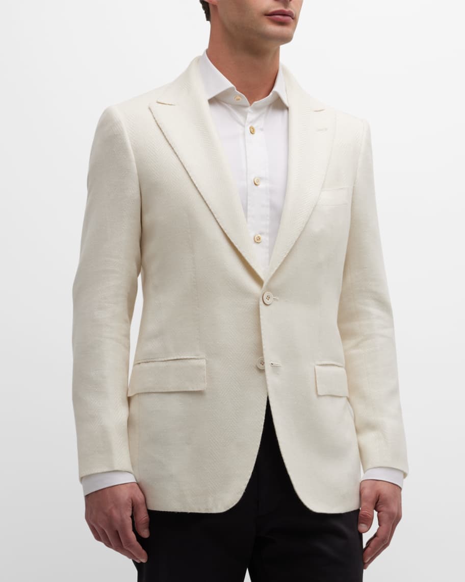 Kiton Men's Chevron Sport Coat | Neiman Marcus