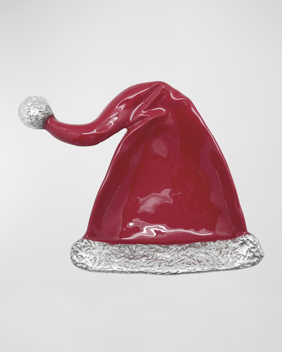 Mariposa Red Enamel Santa Hat Candy Dish | Neiman Marcus
