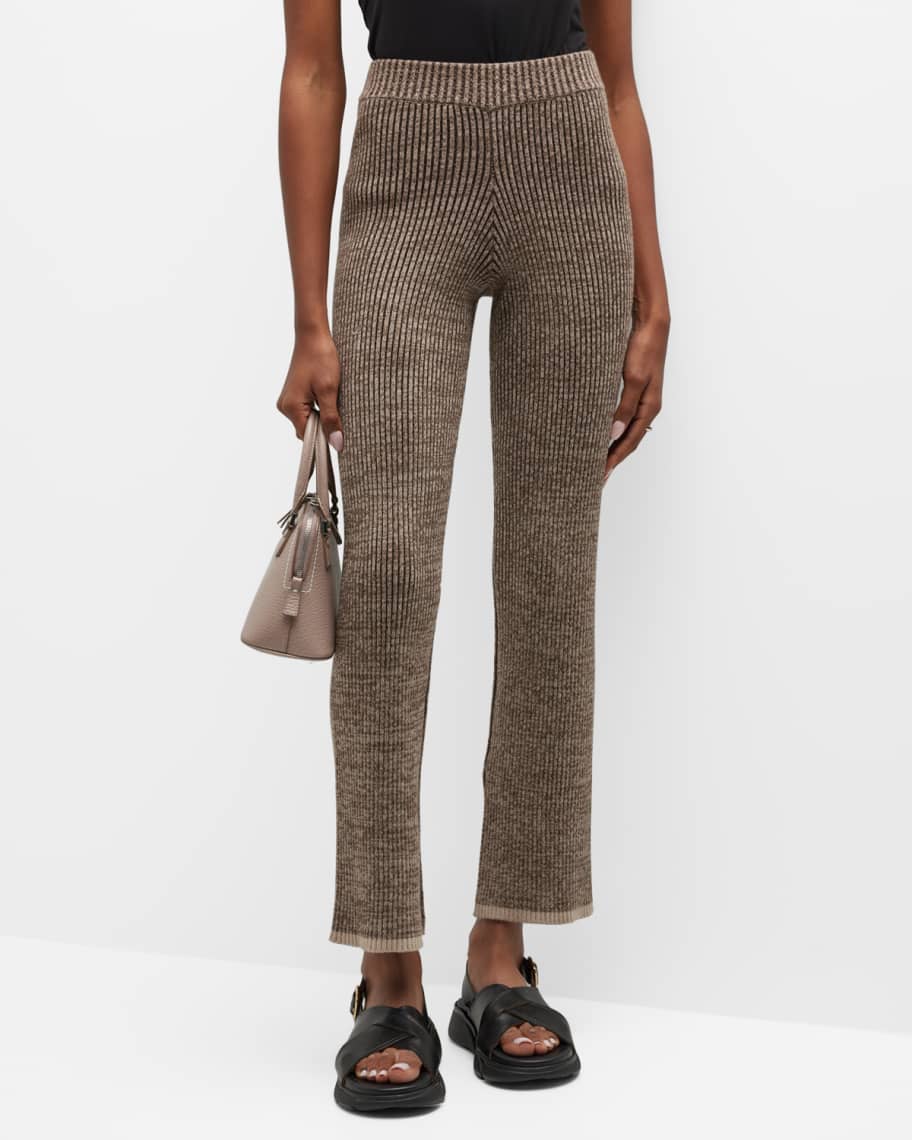 Rails Jules Rib-Knit Split-Cuff Sweater Pants | Neiman Marcus