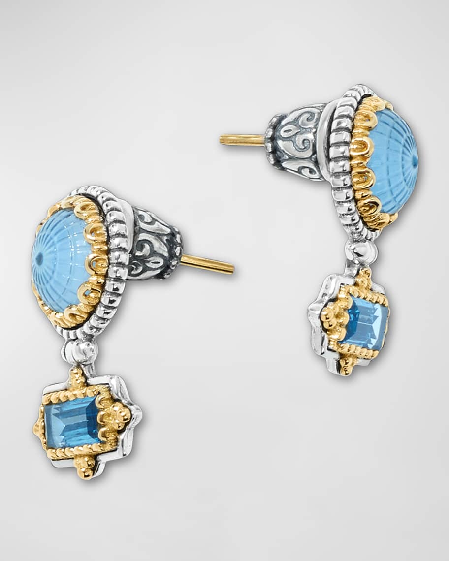 Konstantino Dome Blue Spinel Drop Earrings | Neiman Marcus