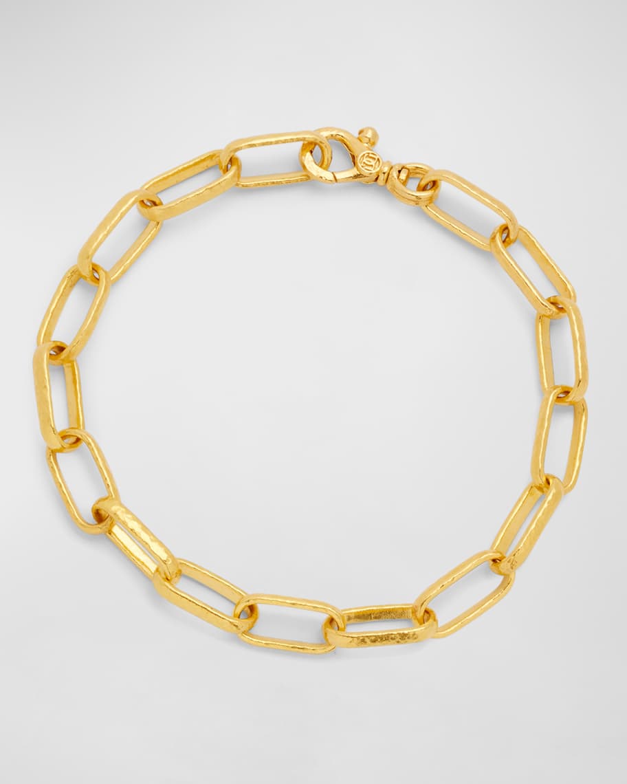 Gurhan Men's Hammered 24K Gold Cable Chain Bracelet | Neiman Marcus
