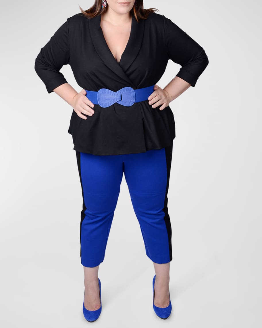 Mayes Nyc Plus Size Alice Shawl Collar Peplum Blazer Neiman Marcus