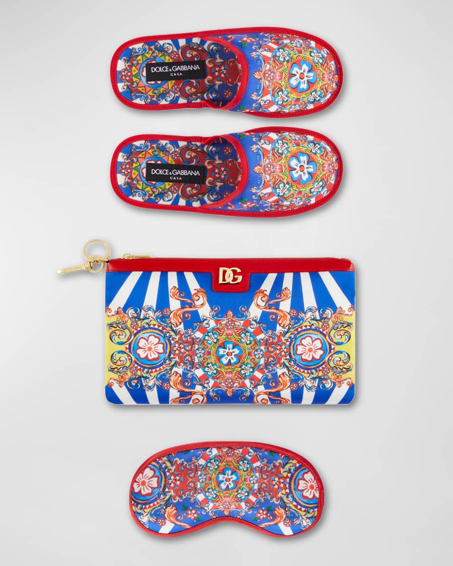 Dolce&Gabbana Casa Comfort Kit with Pochette, Slippers and Sleep Mask ...