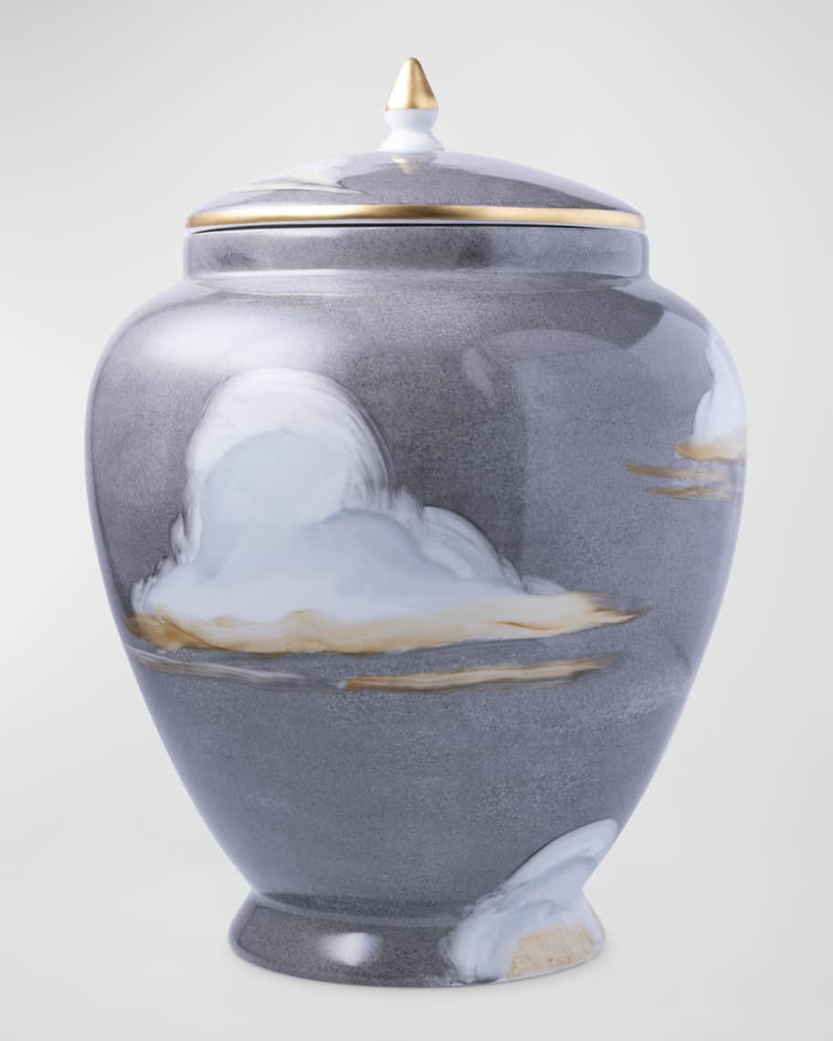 Jonathan Hansen X Marie Daage Ming 24K Gold Cloud Porcelain Vase | Neiman Marcus