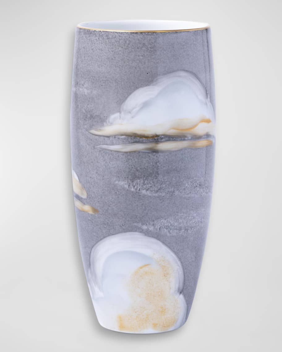 Jonathan Hansen X Marie Daage 24K Gold Tall Cloud Porcelain Vase | Neiman Marcus