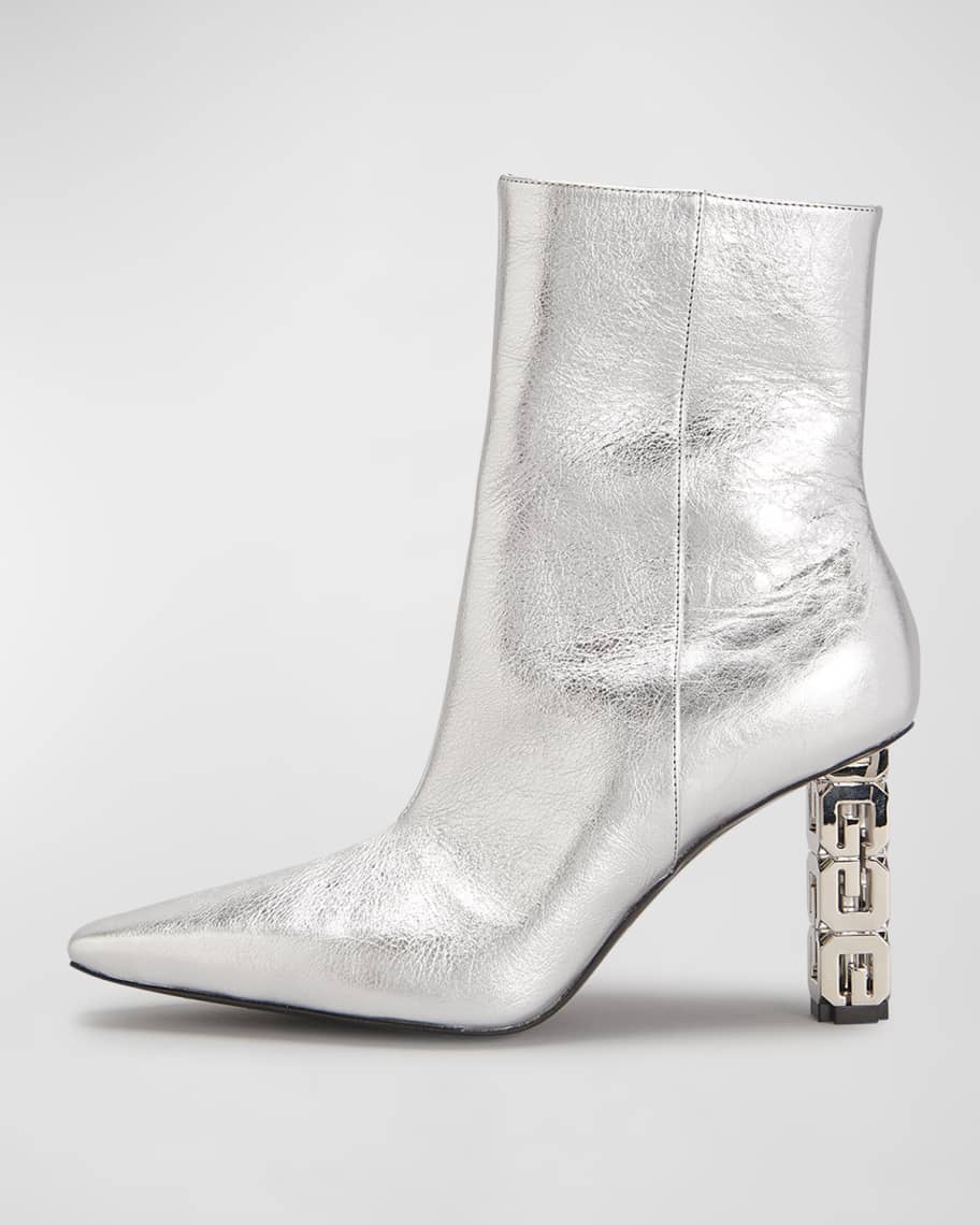 Givenchy G Cube Metallic Ankle Booties | Neiman Marcus