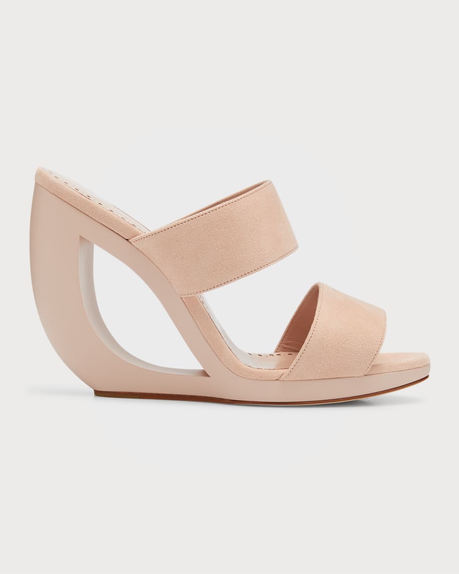 Manolo Blahnik Welli Oscar Sculptural Mule Sandals | Neiman Marcus
