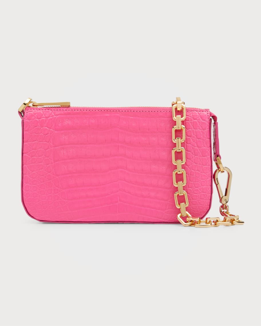 Maria Oliver Madison Crocodile Chain Crossbody Bag | Neiman Marcus