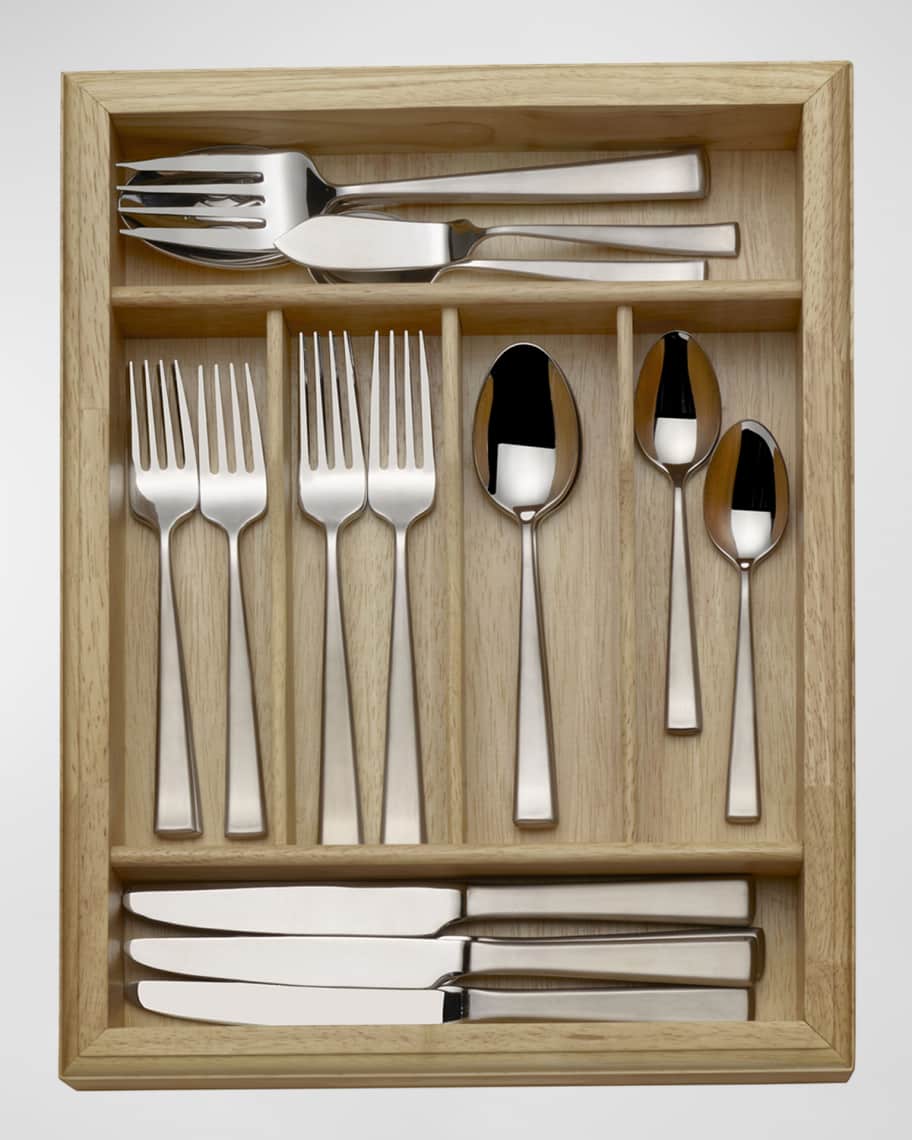 Mikasa Essex Satin 65-Piece Flatware Set With Caddy | Neiman Marcus