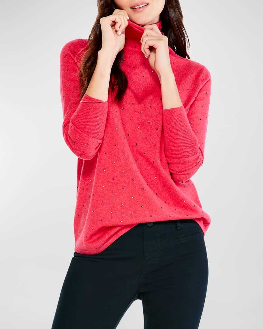 NIC+ZOE Petite Vital Rhinestone-Embellished Sweater | Neiman Marcus