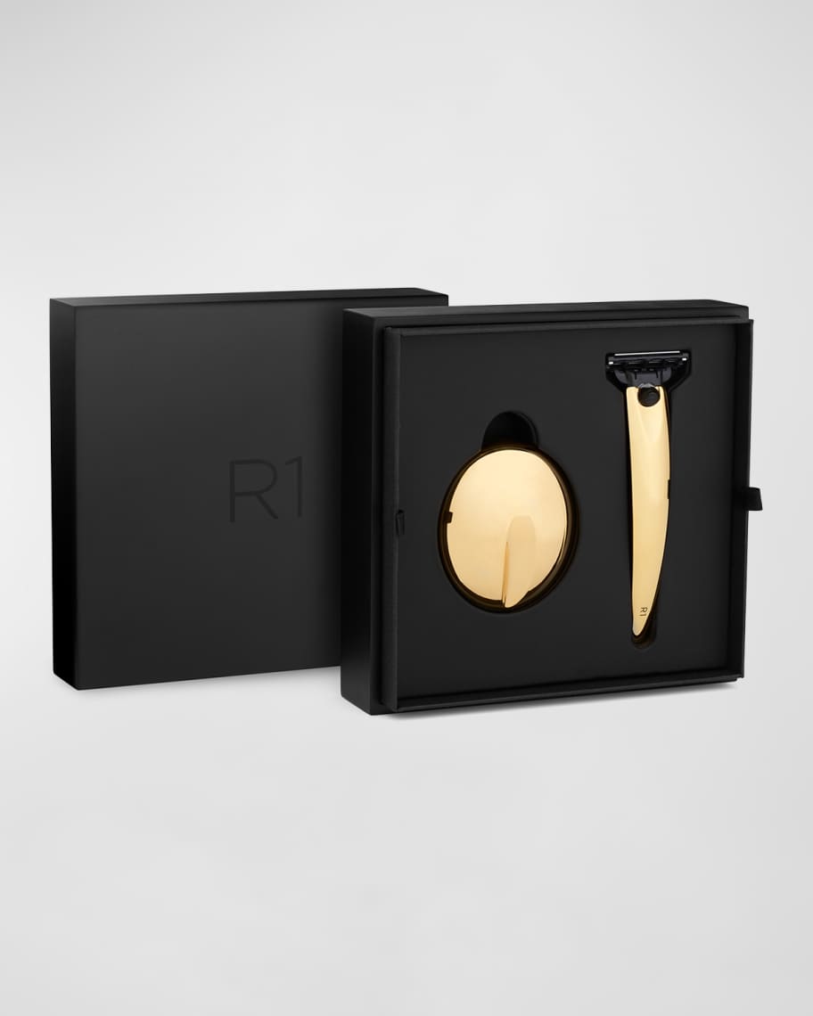 Bolin Webb Men's R1 24K Gold-Plated Razor & Stand Set | Neiman Marcus